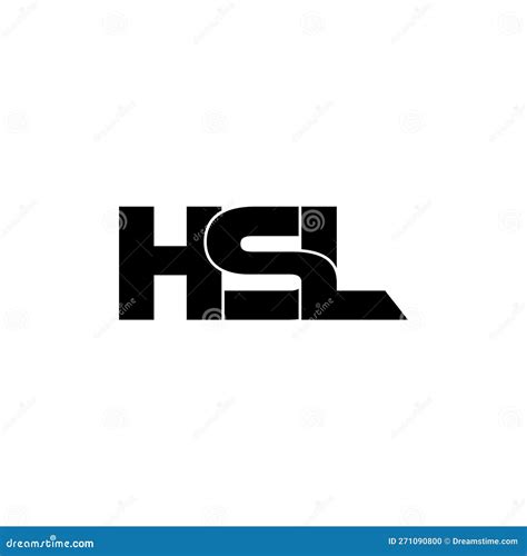 Hsl Letter Monogram Logo Design Vector Stock Vector Illustration Of