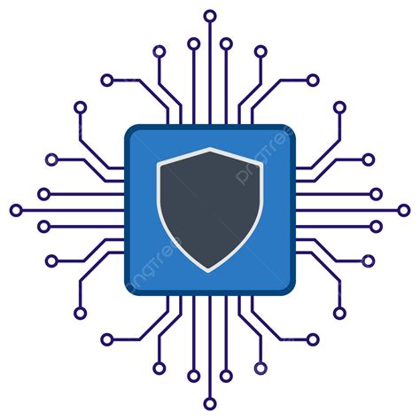 Security Shield 3d Vector Design Images Processor With Security Shield Processor Security