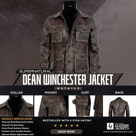 Dean Winchester Supernatural Season 7 Jacket Jensen Ackles