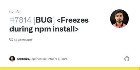 Bug · Issue 7814 · Npmcli · Github