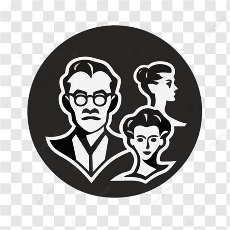 안경을 쓴 가족의 흰색 실루엣 벡터 흰색 바탕에 작가의 단순한 검은색 아이콘 그림자 없음 작은 프레임 중앙 Png 일러스트 및 벡터 에 대한 무료 다운로드 Pngtree