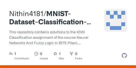 Github Nithin4181mnist Dataset Classification Using Knn Classifier