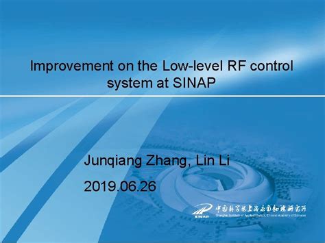 Improvement On The Lowlevel Rf Control System At