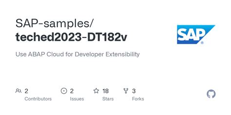 GitHub SAP Samples Teched DT V Use ABAP Cloud For Developer Extensibility