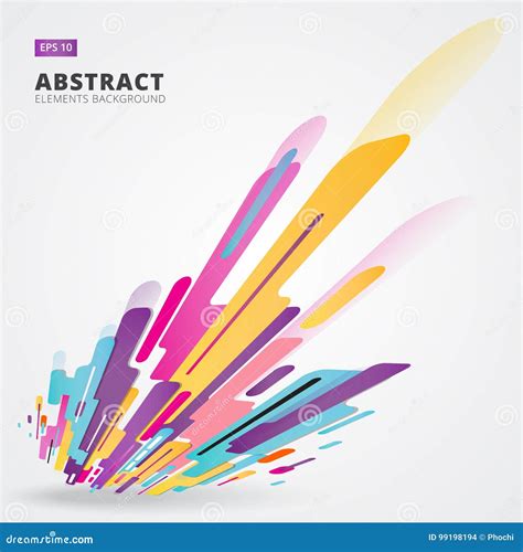 Abstraction Modern Style Composition Made Of Various Rounded Shapes In Colorful Perspective