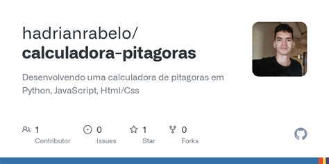 GitHub Hadrianrabelo Calculadora Pitagoras Desenvolvendo Uma Calculadora De Pitagoras Em