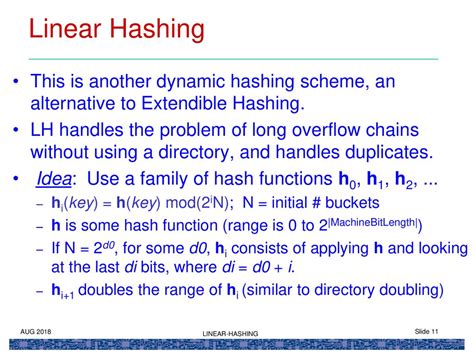 Linear Hashing E Jayant Haritsa Computer Science And Automation