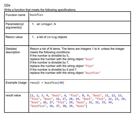 Solved Q E Write A Function That Meets The Following Chegg Com