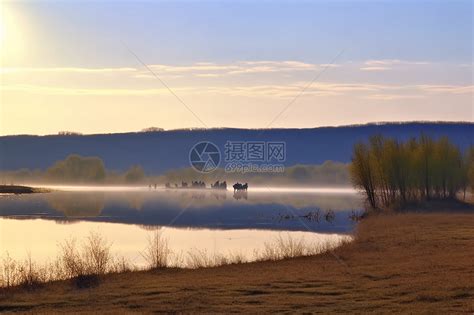 湖边的景色高清图片下载 正版图片600232643 摄图网