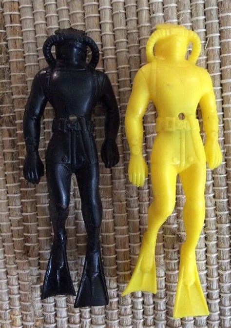 Placo Flippy Frogman Scuba Diver Vintage 1960s Plastic Playset Water Tub Toy 1903198234