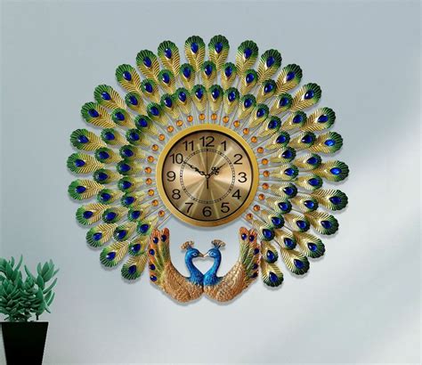 Buy Peacock Wall Clock Online Upto 70 Off Wooden Street