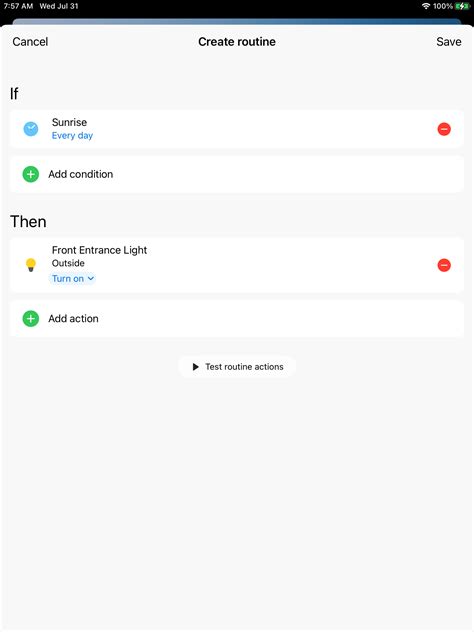Smartthings Sunset Sunrise Porch Light Routine Automation Ideas Smartthings Community