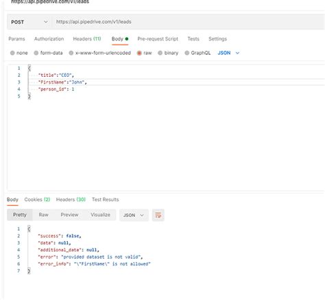 Problem With Lead Api Api Pipedrive Developers Community