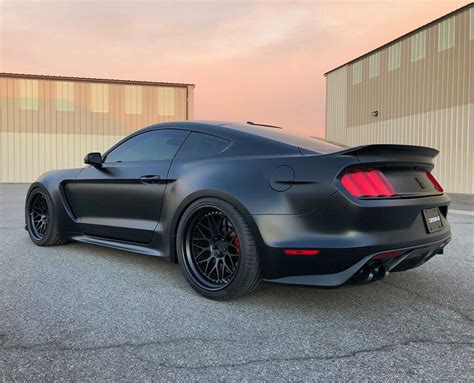 Widebody Ford Mustang On Classic 300 In Satin Black Flickr