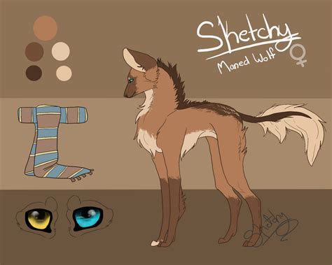 Sketchy Oc Maned Wolf Character Reference Sheet By Sketchyodoodles On Deviantart