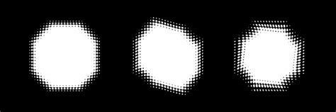 흰색 팔각형 하프톤 프레임 하프톤 폴리곤의 그런지 세트 모양을 왜곡합니다 벡터 그림 하프톤에 대한 스톡 벡터 아트 및 기타 이미지 하프톤 0명 가격표 Istock
