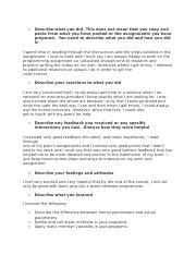 CS Learning Journal Unit Docx Describe What You Did This Does Not Mean That You Copy