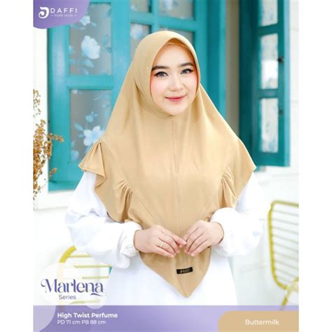 Jual Jilbab Ori Daffi Terbaru Marlena Series Hijab Instan Jersey Bergo Murah Premium Shopee