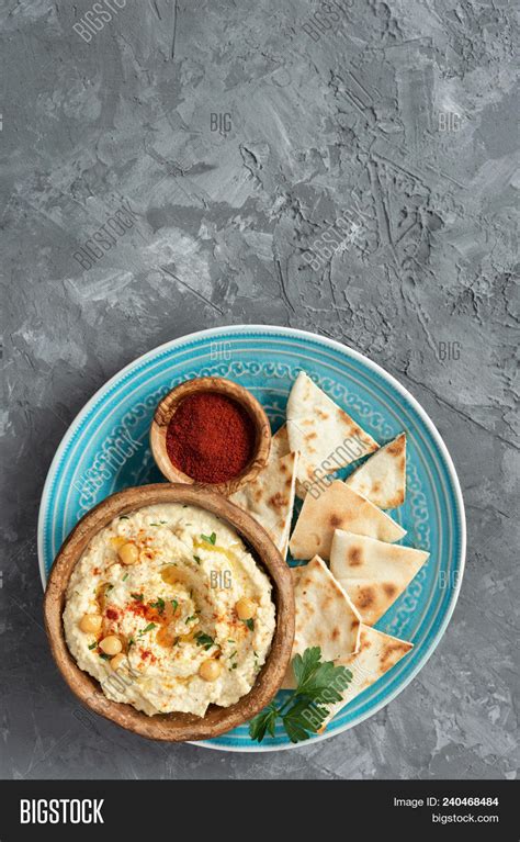 Chickpea Hummus Pita Image And Photo Free Trial Bigstock
