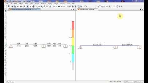 Sap2000 Concrete Beam Design Youtube