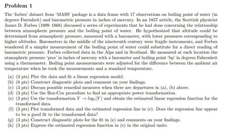 the forbes dataset from mass package is a data