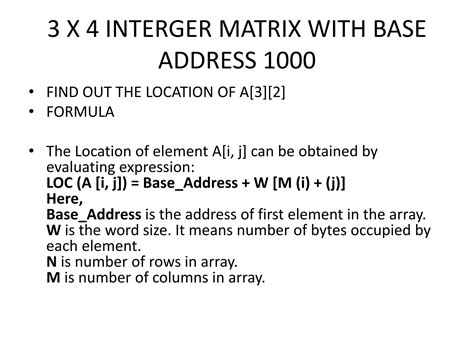 Row Major And Column Major In 2 D Pptx
