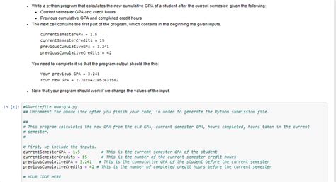 Solved · Write A Python Program That Calculates The New