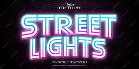 Premium Vector Neon Glowing Text Effect Editable Neon Light Text Style
