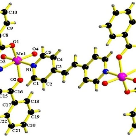 Molecular Structure Of The Complex 1 The Solvent Molecule Is Omitted Download Scientific