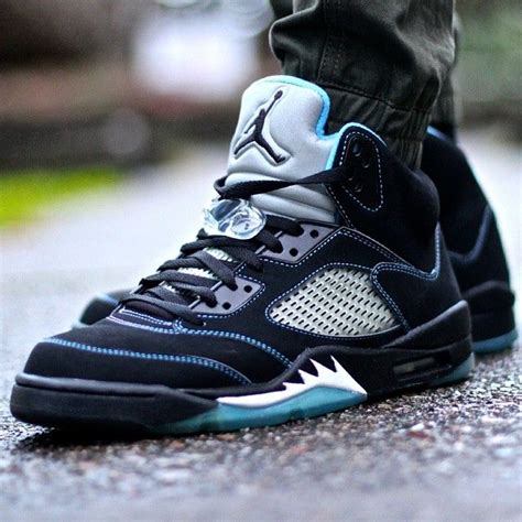 Air Jordan 5 Blackuniversity Blue Air Jordan Shoes Nike Shoes