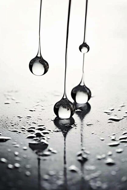Gotas De água Estão Pingando De Uma Gota Foto Premium
