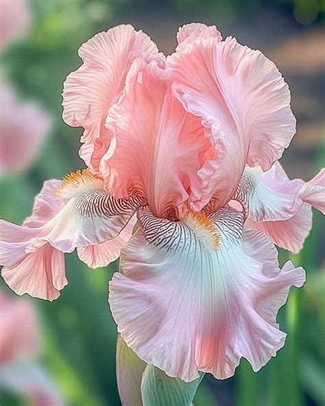 Gardening 🌸 Blushing Bride Iris Iris Germanica 🌸 The Blushing Bride Iris Showcases Soft Pink