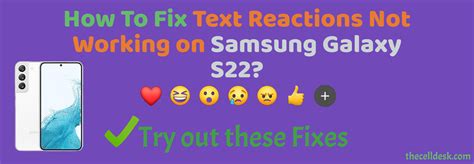 How To Fix Samsung Galaxy S22 Text Reactions Not Working