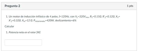Solved A Pole Three Phase Induction Motor F Hz With Chegg