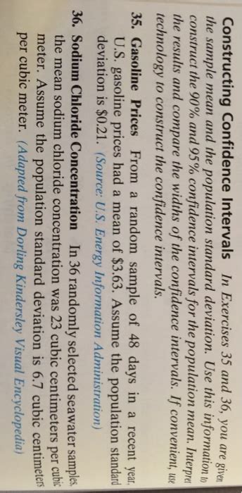 Solved Constructing Confidence Intervals In Exercises And Chegg