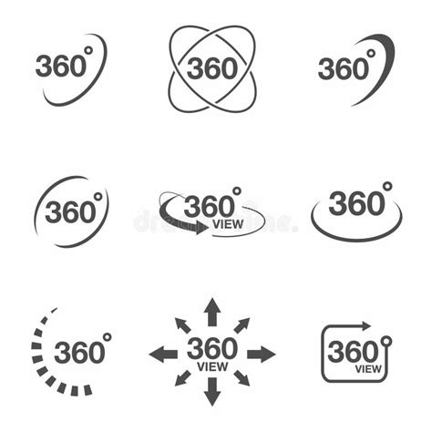 360 Degree View Vector Icon Stock Vector Illustration Of Background Math 227878773