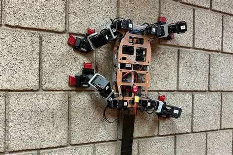 Rock Climbing Robot Scales Rough Walls With Bio Inspired Grippers