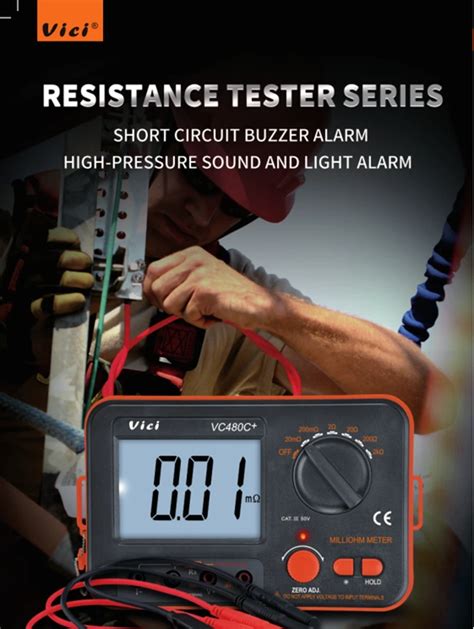 3 1 2 Digital Milli Ohm Meter Vc480c Lcd Backlit 4 Wire Test Low Resistance Multimeter 6 Ranges