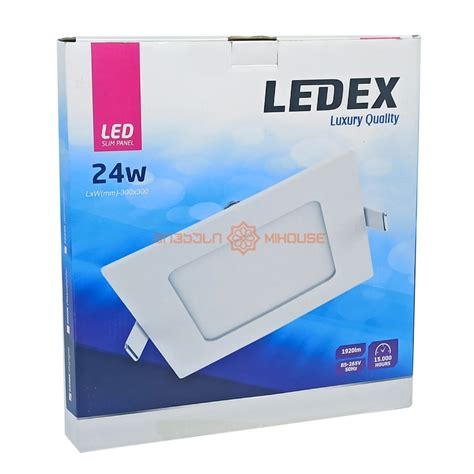 ლედ პანელი ოთხკუთხედი Ledex Led Slim Panel Light Square 24w 6500k