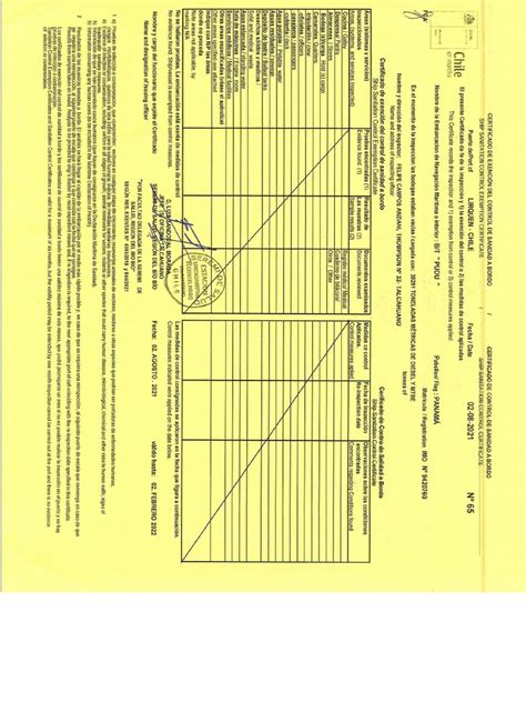 Mv Pudu Ship Sanitation Control Certificate Pdf
