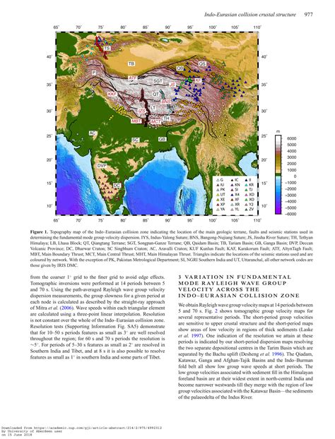 Solution Lateral Variations In The Crustal Structure Of The Indo Eurasian Collision Zone
