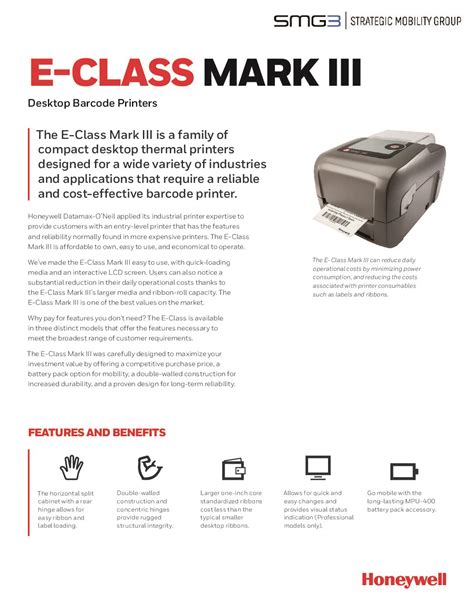 Honeywell E Class Mark Strategic Mobility Group