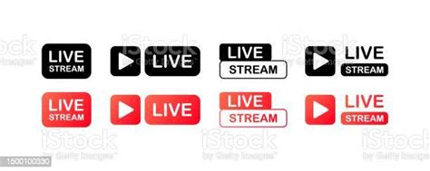 라이브 스트림 아이콘입니다 다양한 스타일 색상 라이브 스트림 라이브 스트림 시청 벡터 아이콘입니다 공연에 대한 스톡 벡터 아트 및 기타 이미지 Istock