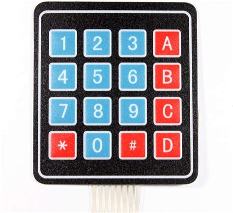 Paradisetronic Membrane Keyboard 4×4 Matrix 16 Buttons 33v5v Membrane Keypad Keyboard For