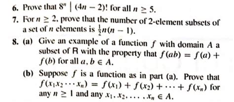 solved 6 prove that 8 41 2 for all n 5 7 for n
