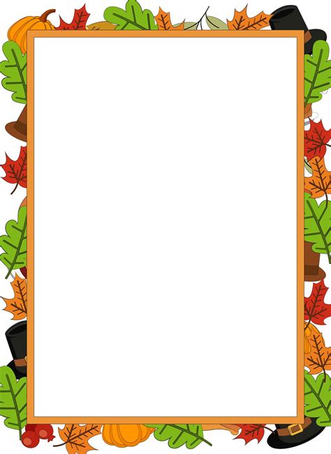 Thanksgiving Border Clip Art 13 Free Pdf Printables Printablee