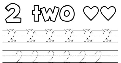 Number 2 Tracing Worksheet Pdf Number Tracing Numbers Tracing