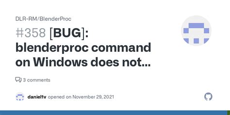 Bug Blenderproc Command On Windows Does Not Work Under Pip Install Issue Dlr Rm