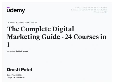 Drashti Patel On Linkedin I Have Successfully Finished The Udemy Digital Marketing Course Ive