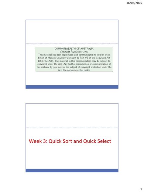 Seminar 3 Quick Sort And Select Pdf Applied Mathematics Theoretical Computer Science